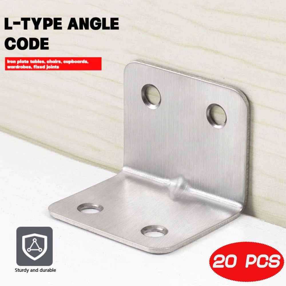 Jual SINEKY Plat Siku L Besi Iron Corner Bracket 20 PCS - SK3412 ...