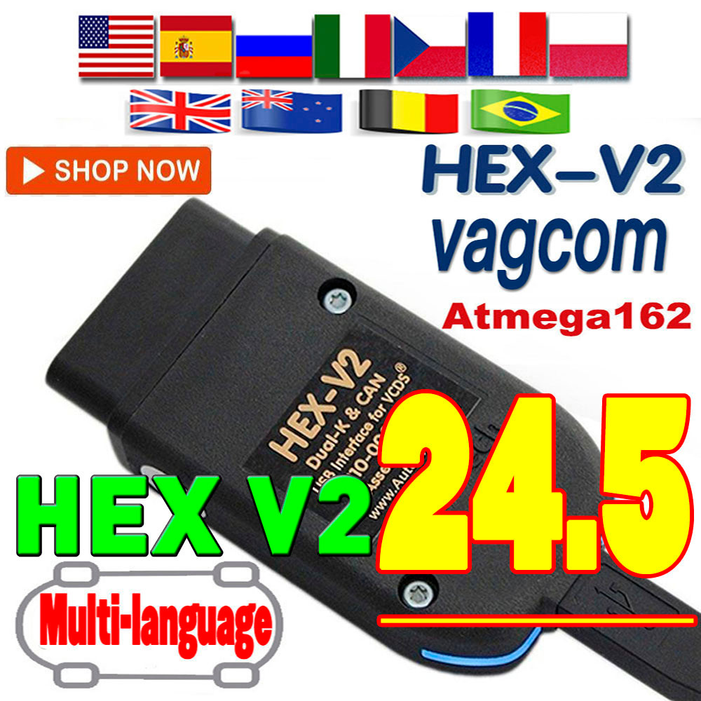 Jual 2024 NEWEST Upgrade 23.11 VAG Tool VAG COM HEX V2 Cable Autocom ...