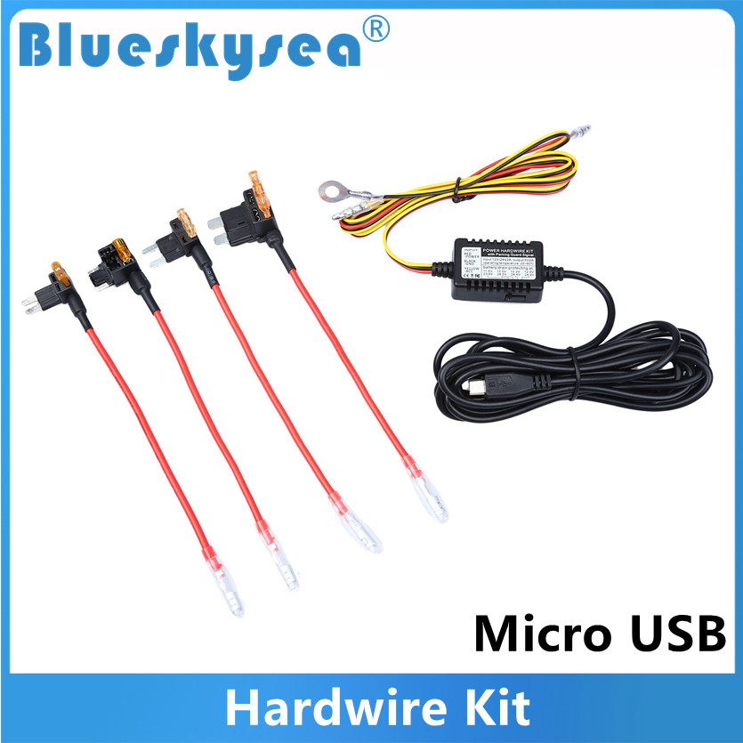 Jual Micro USB Hardwire Fuse Kit low voltage protection 12V to 5V Power ...
