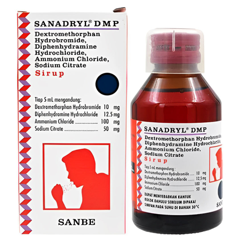 Jual Sanadryl DMP Obat Batuk Kering - 120 mL | Shopee Indonesia