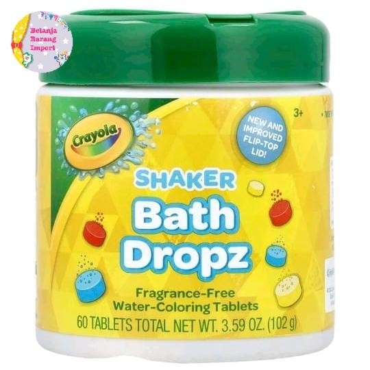 Jual Crayola Shaker Bath Dropz Fragrance Free Water Coloring Tablets ...