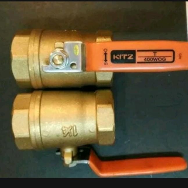 Jual Ball Valve Kitz Size 11/4 inch Kuningan (Original Japan) | Shopee ...