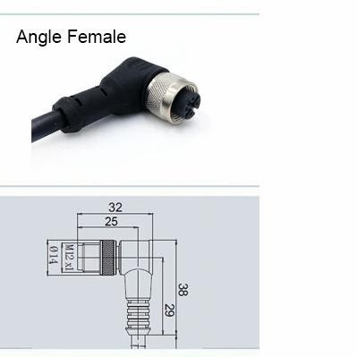 Jual KABEL CONNECTOR KONKTOR SENSOR M12 4PIN FEMALE ANGLE 2M OMRON SICK ...