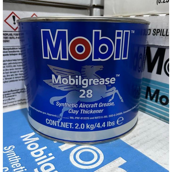 Jual Mobil Mobilgrease 28 Synthetic Aircraft Grease (2Kg) | Shopee ...