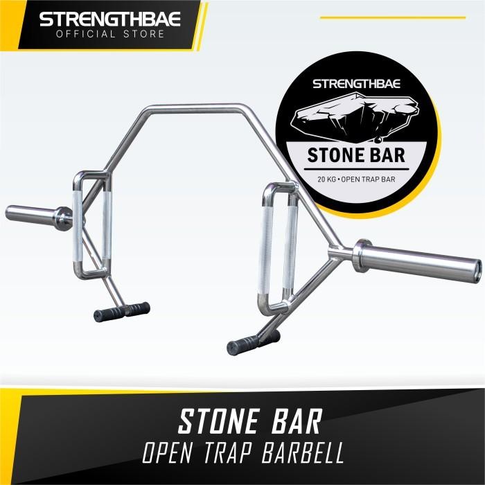 Jual Stone Bar STRENGTHBAE Open Trap Bar Deadlift Hex Barbell Farmers ...