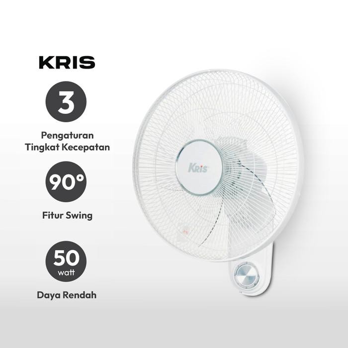 Jual Azko Kris 16 Inci Kipas Angin Dinding 50 Watt Wall Fan Penyejuk Ruangan Kipas Baling Baling ...