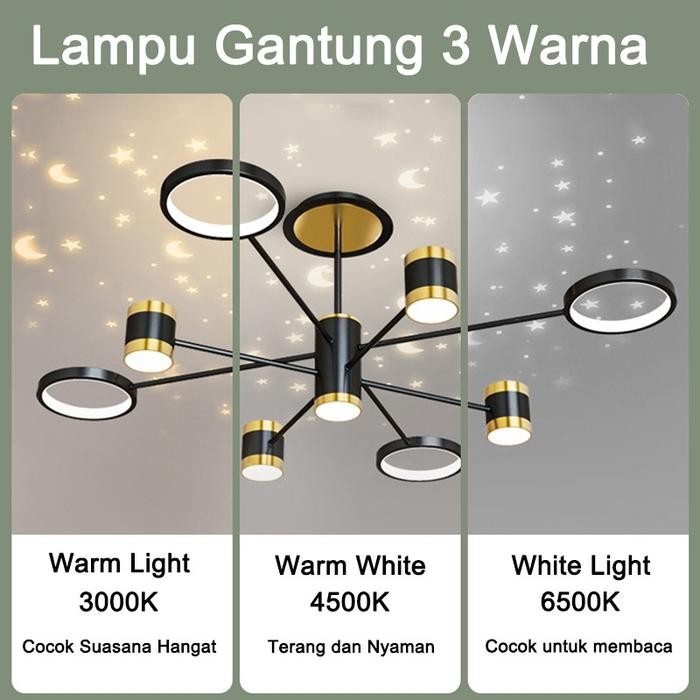 Jual Home Lighting Lampu 3 Warna Lampu Plafon Ruang Tamu Lampu ...