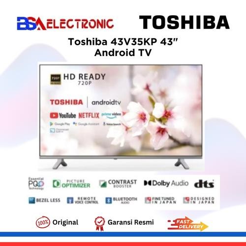 Jual TOSHIBA 43V35KP FULL HD Smart Android TV 43 Inch ( free Bracket ) | Shopee Indonesia