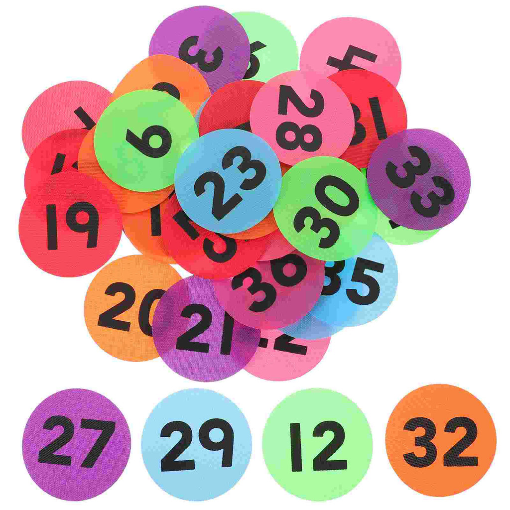 Jual 36 Pcs Tags Carpet Markers Sticker Numbers Stickers for Classroom ...