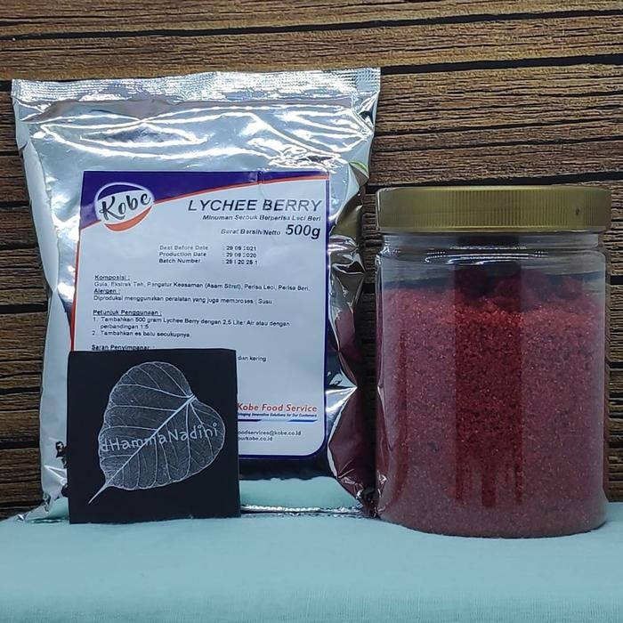 Jual Lychee Berry Kobe 500gr/serbuk minuman leci beri 1/2 kg/bubuk teh ...
