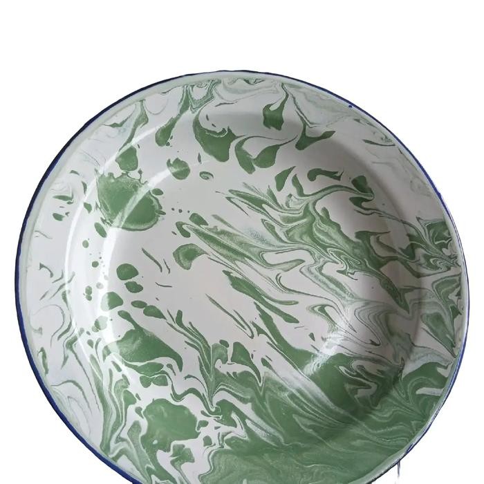 Jual 6 Pcs) Piring Jadul Enamel/ Brilik Loreng Ukuran 9 Inchi Tb ...