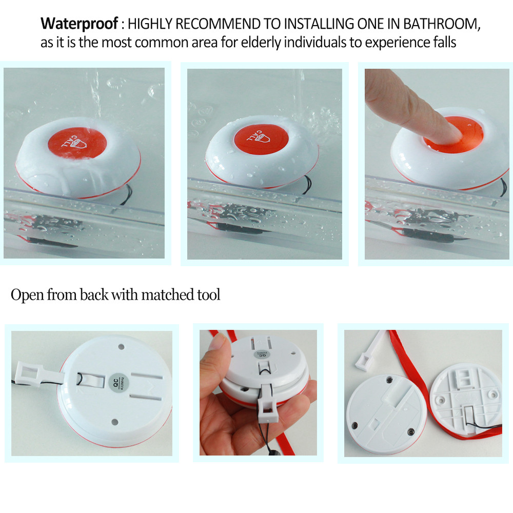 Jual Topvico Smart Wifi Panic Button For Elderly Sos Alarm Wireless ...