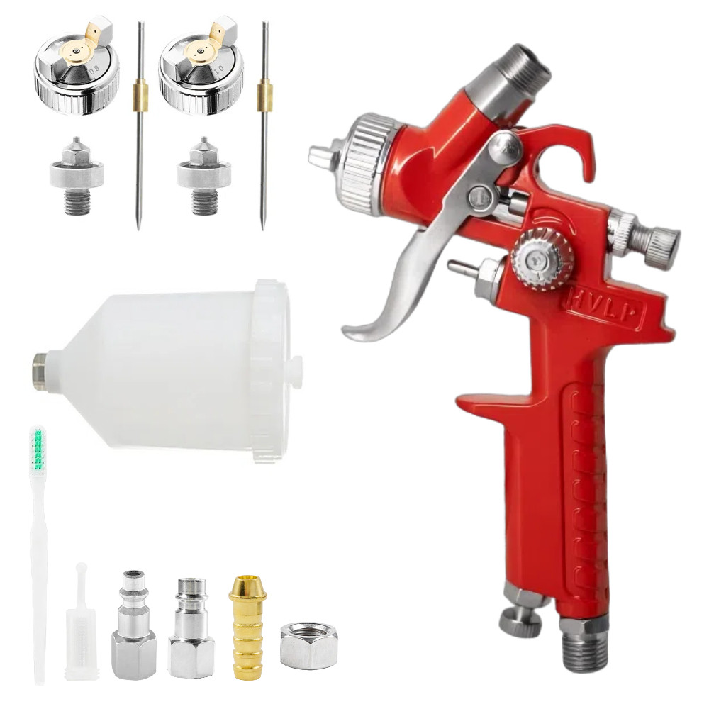 Jual Paint Spray Gun H-2000 Airbrush Professional Mini 0.8/1.0mm Nozzle ...