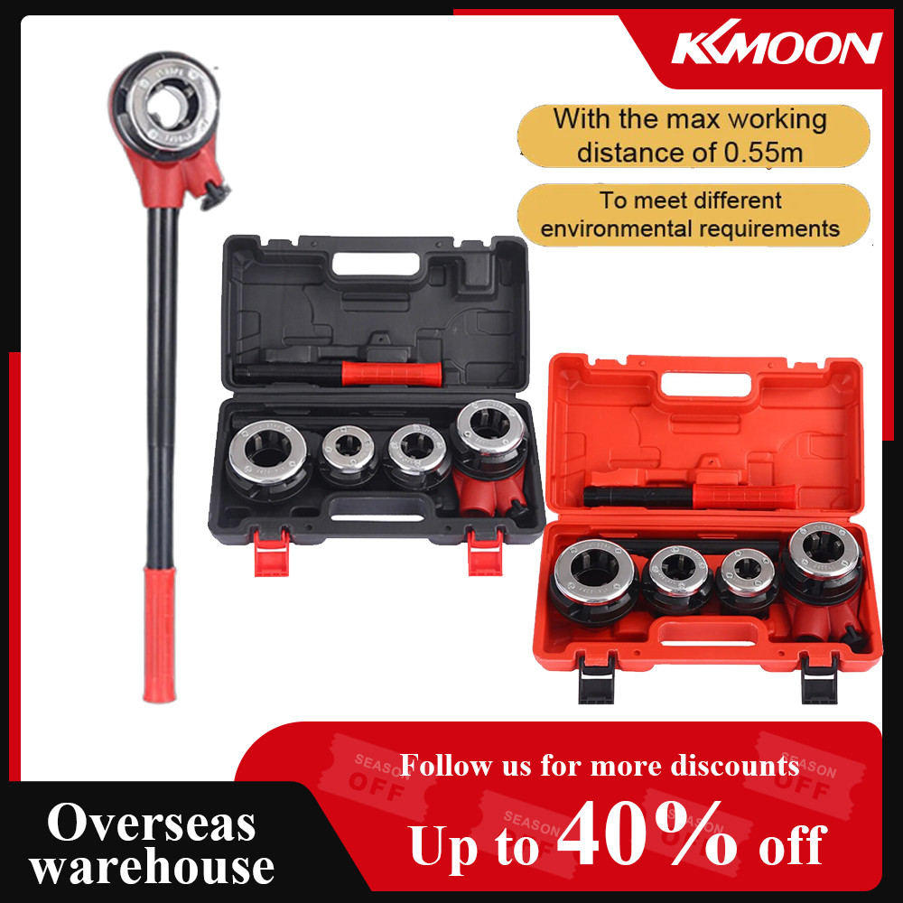 Jual Ratchet Pipe Threader Kit 4 Dies Ratcheting Pipe Threading Tool ...