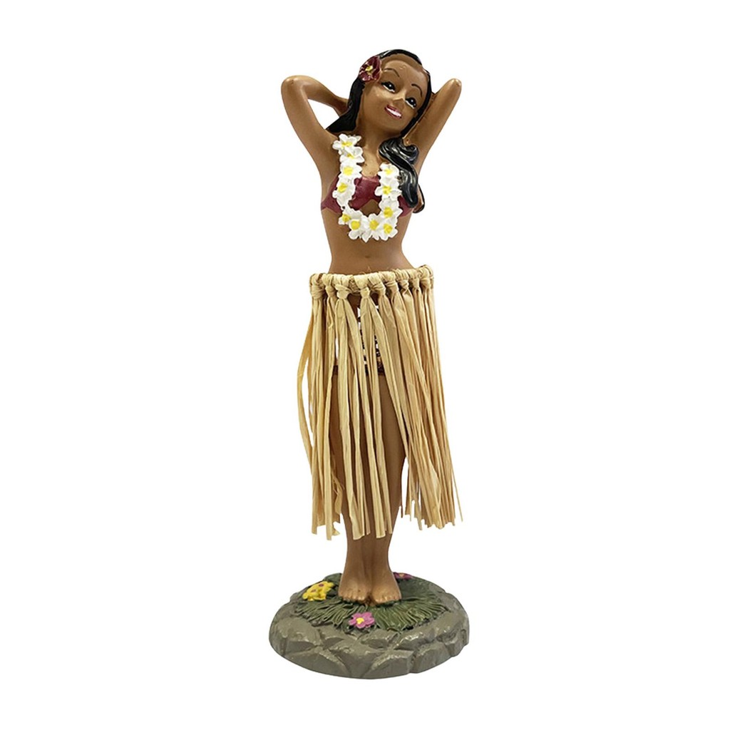 Jual Hawaiian Dashboard Hula Doll Dancing Hula Girl for Car Dashboard ...