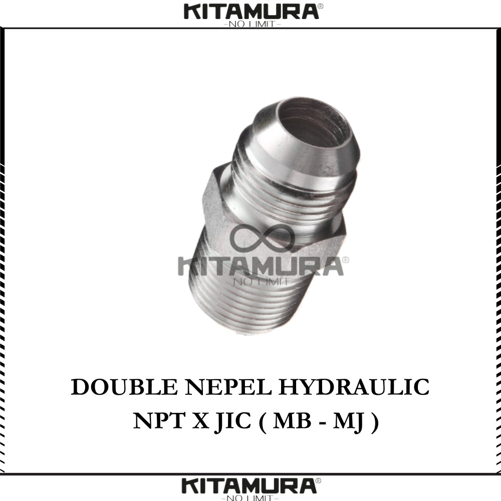 Jual 1/2" NPT x 1/2" JIC Double nipple nepel hydraulic hidrolik ( MB x MJ ) | Shopee Indonesia