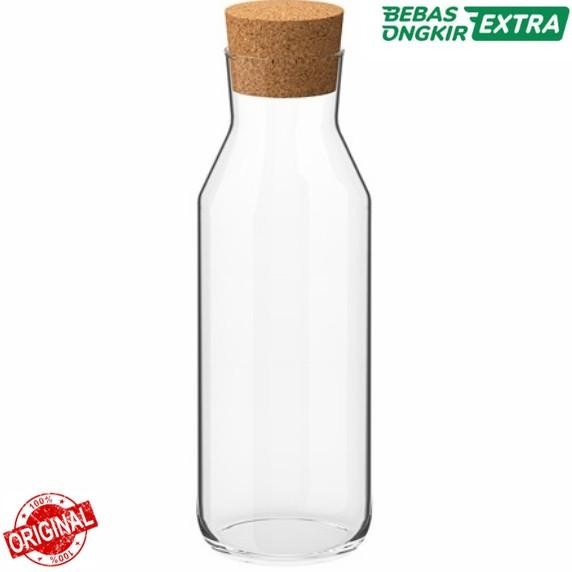 Jual Botol Karafe Kaca Bening Penutup Gabus Cantik Original Ukuran 1L ...
