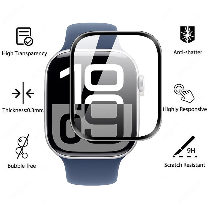 Jual 1-3Pcs Curved Screen Protector For Apple Watch Series 10 42Mm 46Mm ...