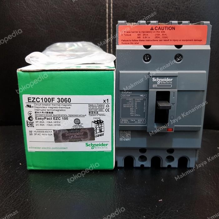 Jual New Mccb Easypact Ezc 60A Schneider Original/Mccb Breker Ezc 100F ...