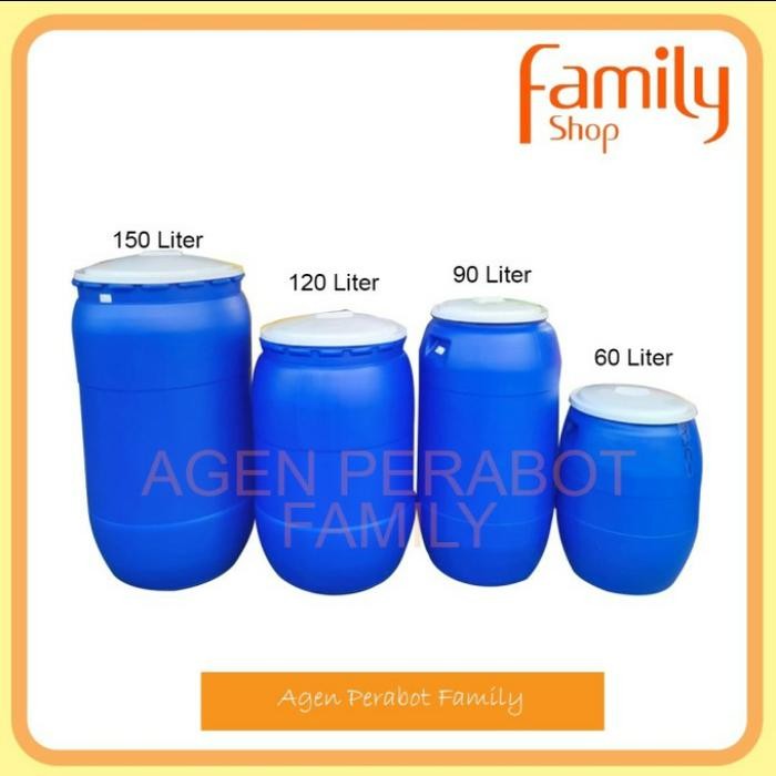 Jual DISKON (Gojek Grab) Tong 120L/ Gentong 120 Liter Biru Green leaf ...