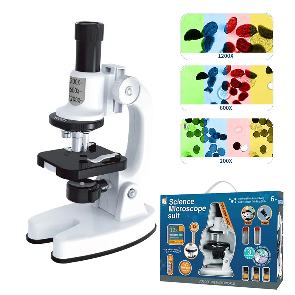 Jual Portable 1200X Digital Trinocular Microscope Children's Kits ...