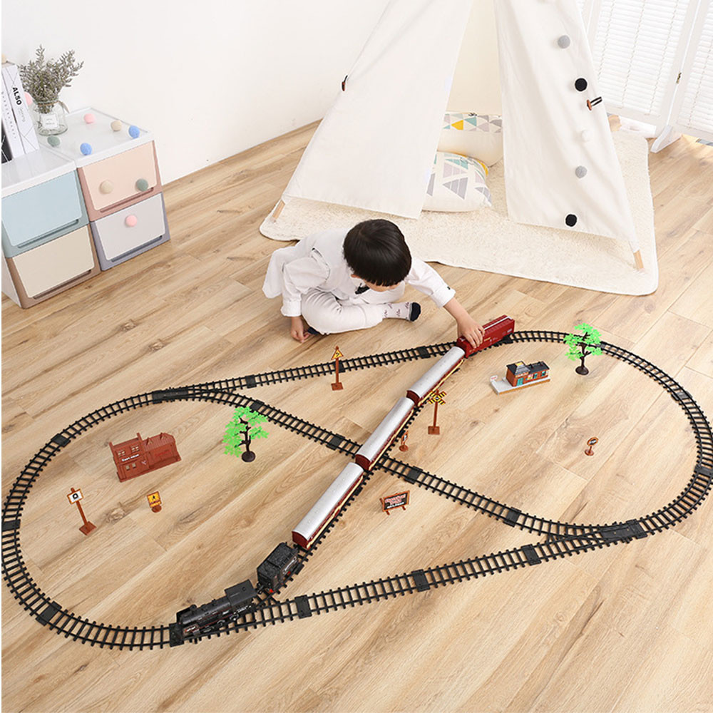 Jual Railway Classical Train Electric Train Track Toys Water Steam ...