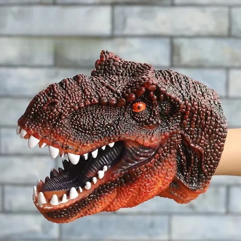 Jual Hand Puppets Dinosaur Head Model Toy T-Rex Dinosaur World Animal ...
