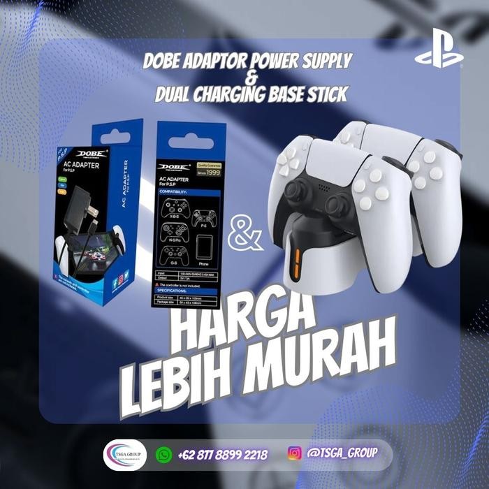 Jual Dobe PS5 Stik DualSense/Edge Controller Charging Dock Stick PS 5 ...