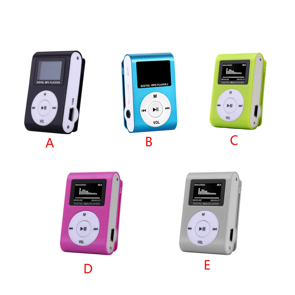 Jual Mini MP3 Player Portable Music 3 5mm Interface Micro Stereo Sports ...