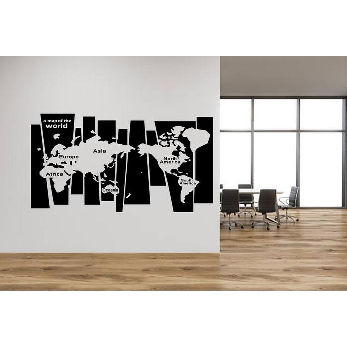 Jual Stiker Unik Dinding Kaca Rumah Office Wall Sticker Map Of The ...