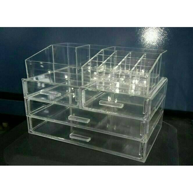 Jual acrylic makeup organizer v ,akrilik display ,acrylic kosmetik ...