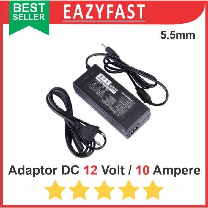 Jual Adaptor DC 12V 10A 5.5mm 12 V Volt 10 A Ampere PSU Power Supply ...