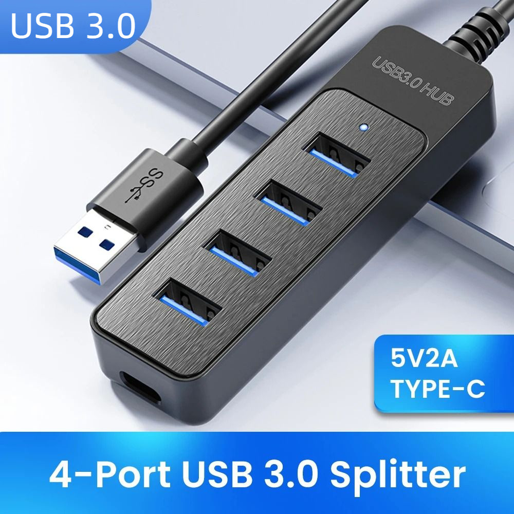Jual 4 Port USB 3.0 Hub with Type C Port Expansion Dock USB 3.0 ...