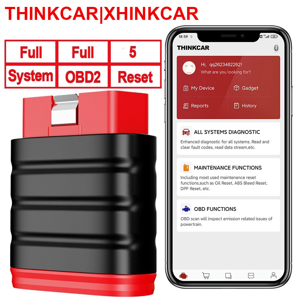 Jual Thinkcar Thinksafe Obd2 Bluetooth Scanner Code Reader Car All System Scan 5 Reset Obd 2 ...