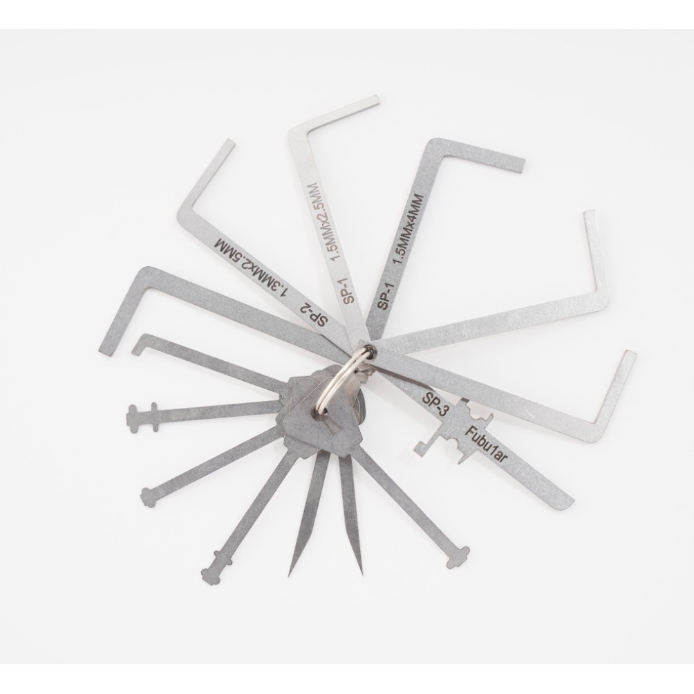 Jual 14 In 1 Ward Master Keys Opener Stainless Steel Bypass Edc ...