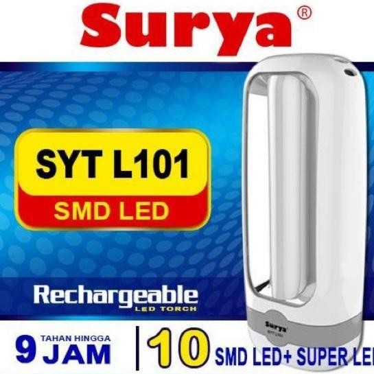 Jual Lampu Emergency / Darurat Portable + Senter LED SYT L-101 SURYA ...