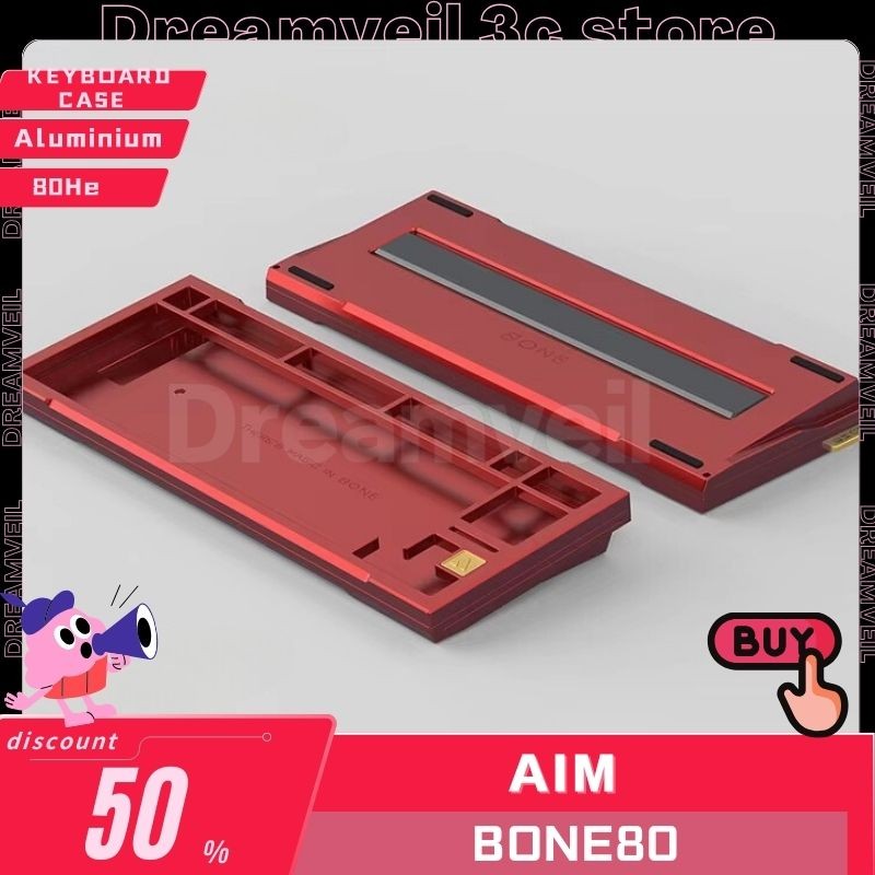 Jual Aim Bone80 Mechanical Keyboard Case Wooting 80He Aluminium Alloy ...