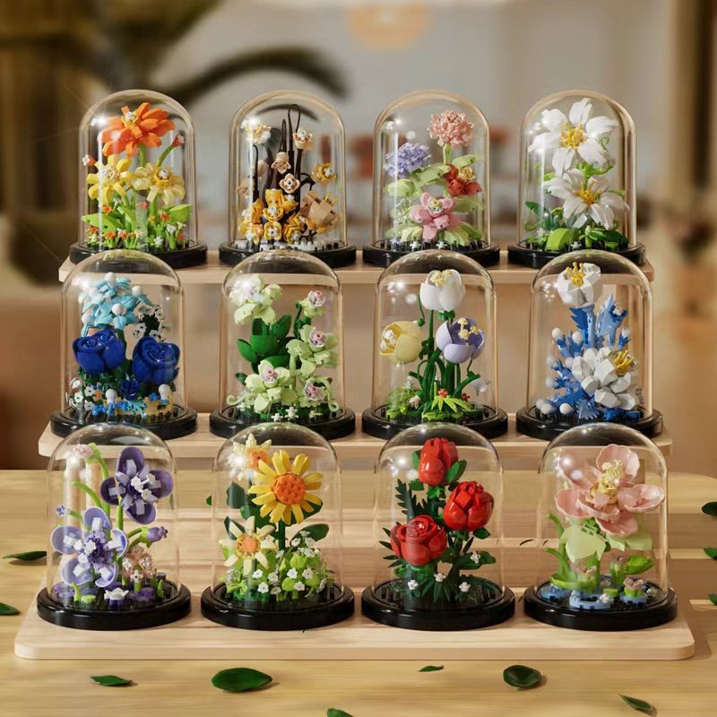 Jual Eternal Flower Bouquet Assembly Blocks ildren'S Toy Mini Brick ...