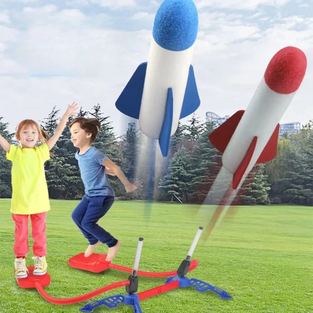 Jual Kids Outdoor Rocket Foot Pump Outdoor Air Pressing Soaring Rocket ...