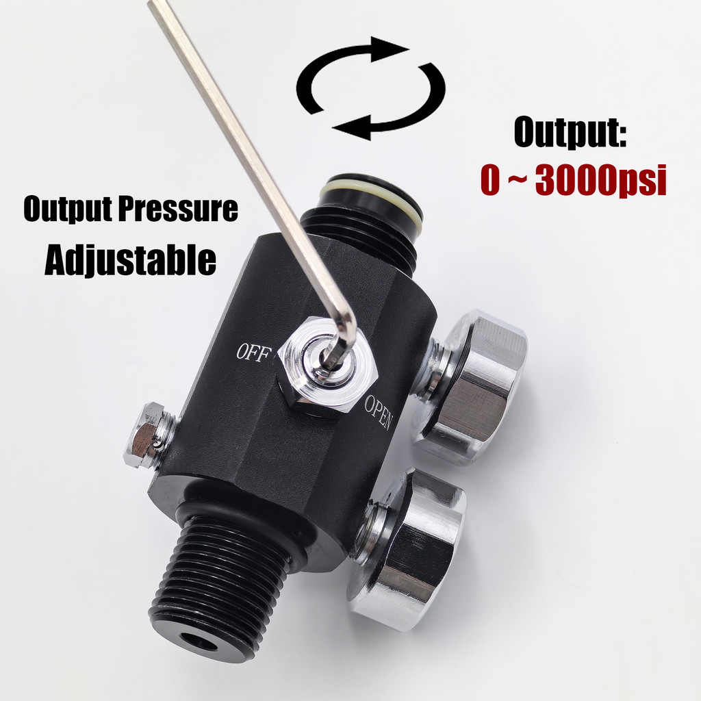 Jual Hpa Air Tank Cylinder Regulator New Design Dual Gauges Air Valve ...
