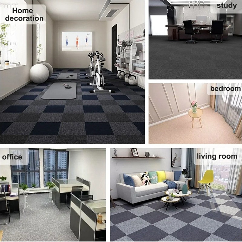 Jual Self Adhesive Carpet Mats Floor Tiles Sticker Splice Rugs Hallway ...