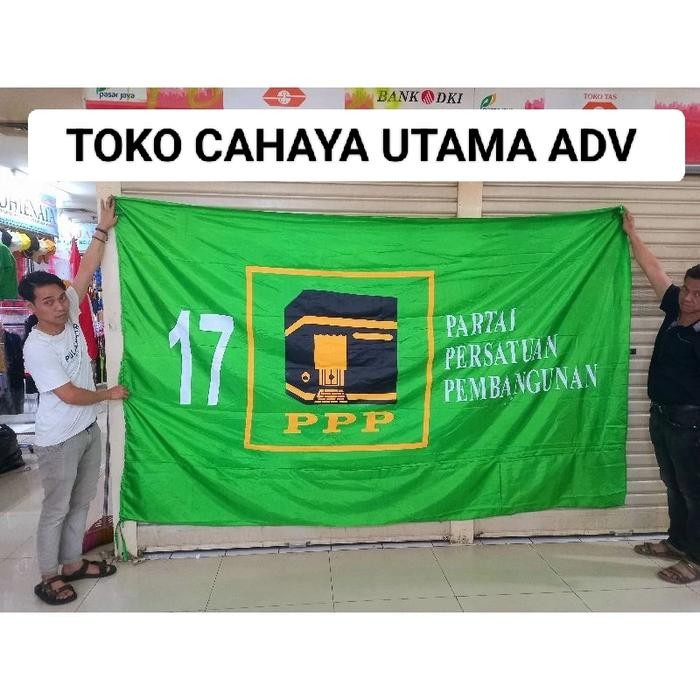 Jual bendera partai ppp 200 x 300cm | Shopee Indonesia