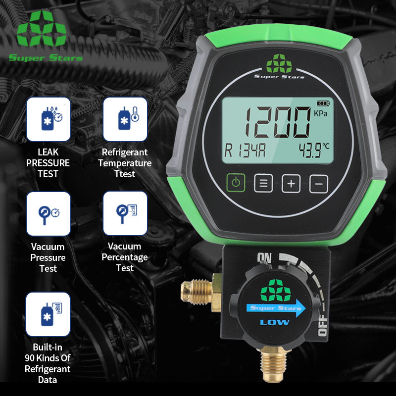 Jual PROMO DSZH Electronic Fluoride Gauge Digital Display Manifold ...