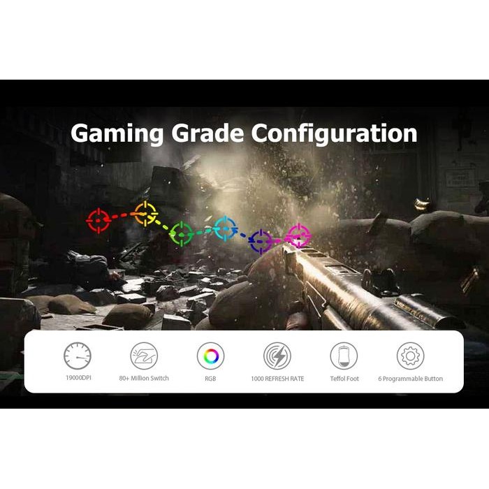 Jual (Expert) DELUX M800 PRO Wireless Gaming Mouse with PAW 3370 Sensor | Shopee Indonesia