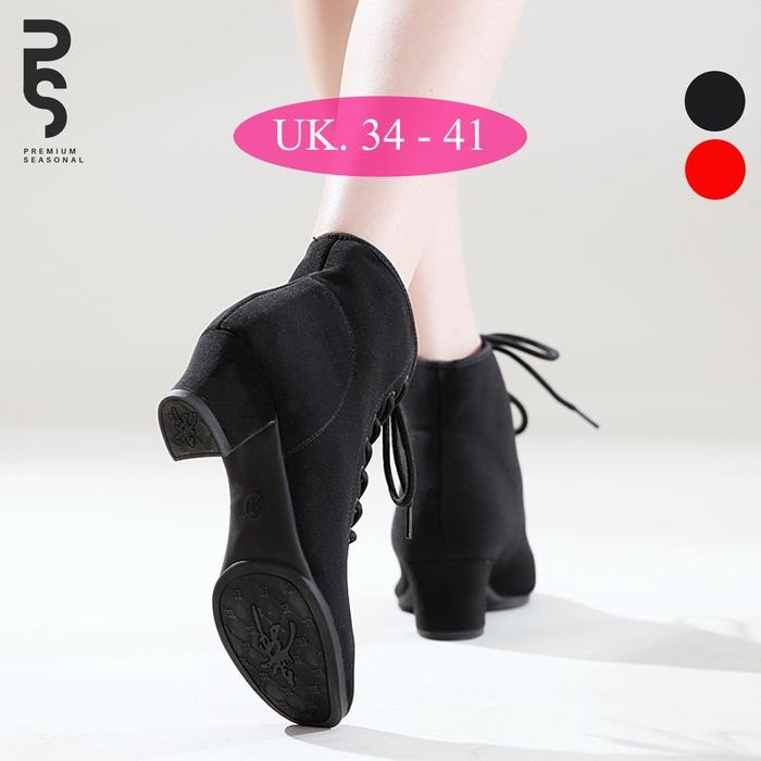 Jual 5YU1 Lessy - Sepatu Dansa Latin/ Line Dance Hak 5 Cm Semi Boots ...
