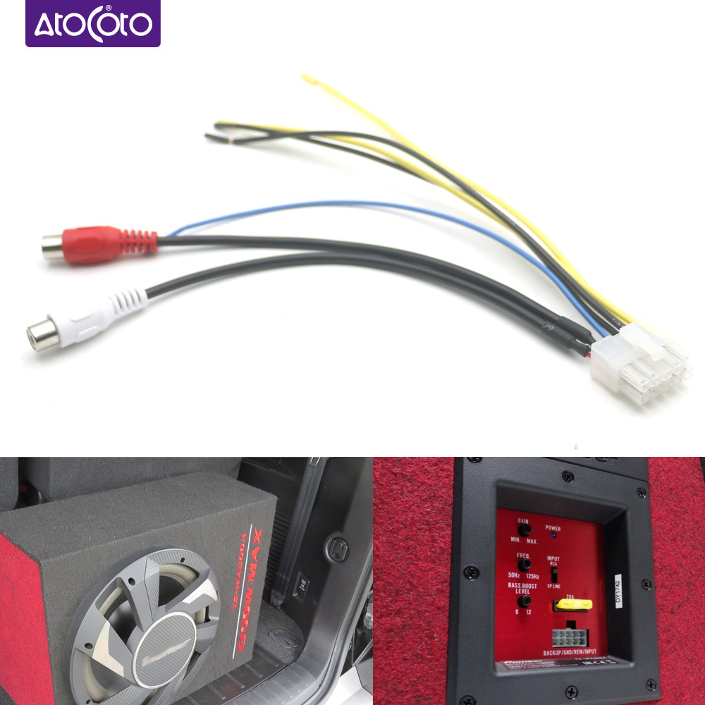 Jual IMPORT CAR STEREO AMPLIFIER 10 PIN PLUG POWER HARNESS SUB-WOOFER ...
