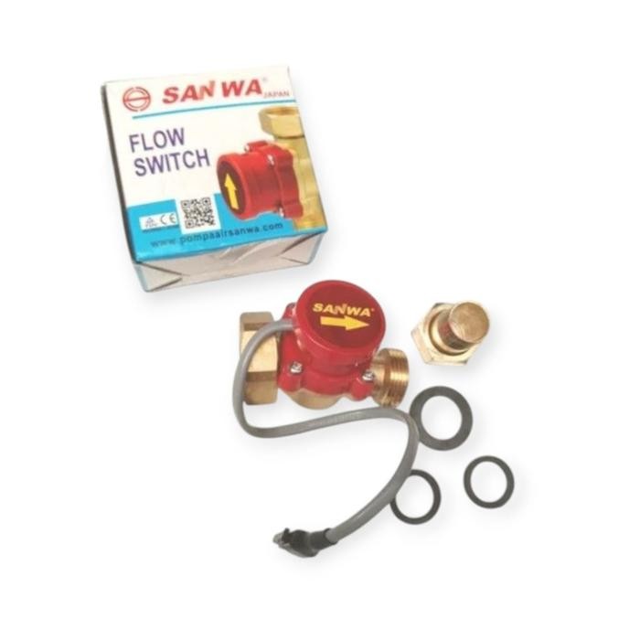 Jual Sanwa Flow Switch Otomatis Elektrik 3/4" plus Sock Eksternal 1/2 ...