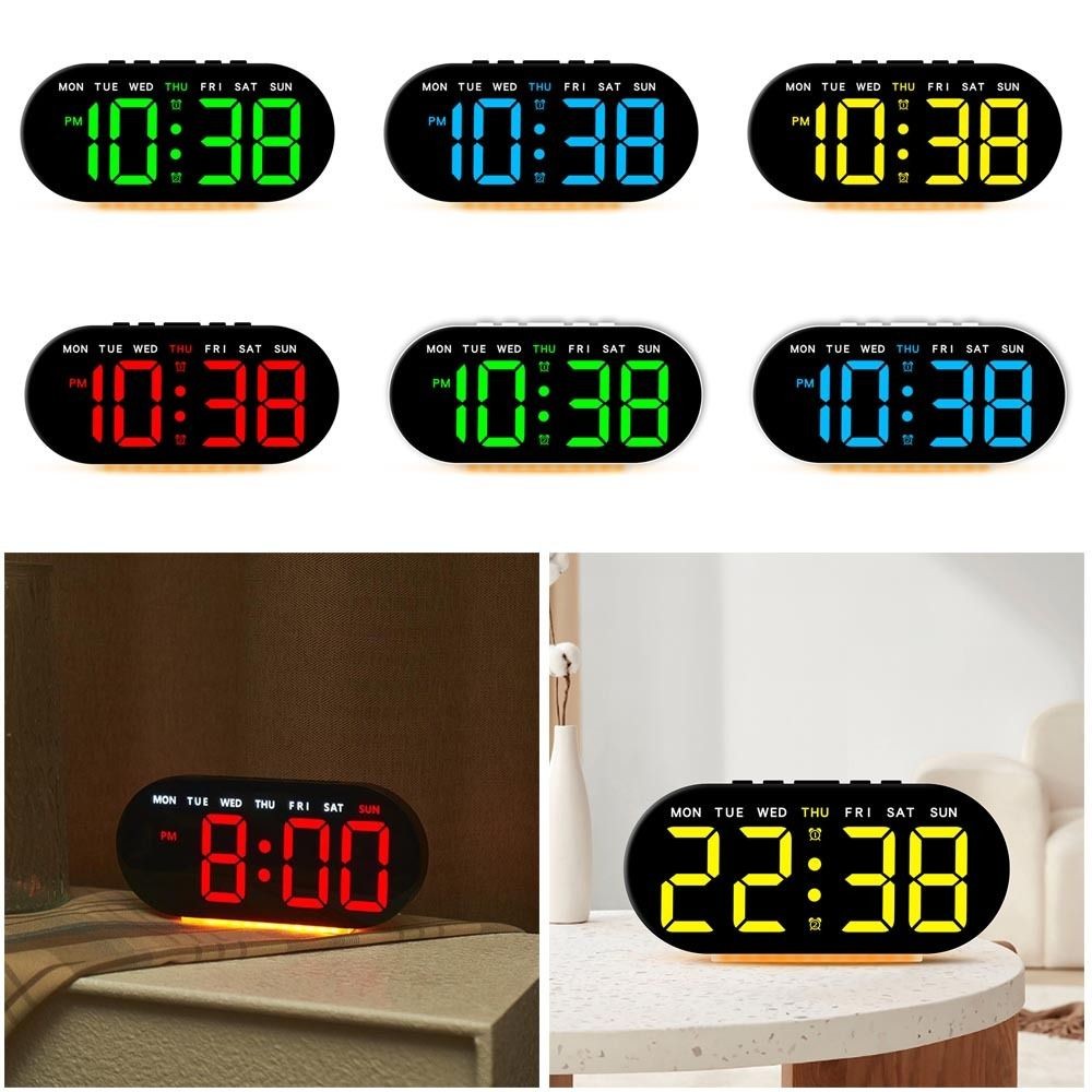 Jual New Wall-mounted Electronic Wall Clock Temperature Date Digital ...