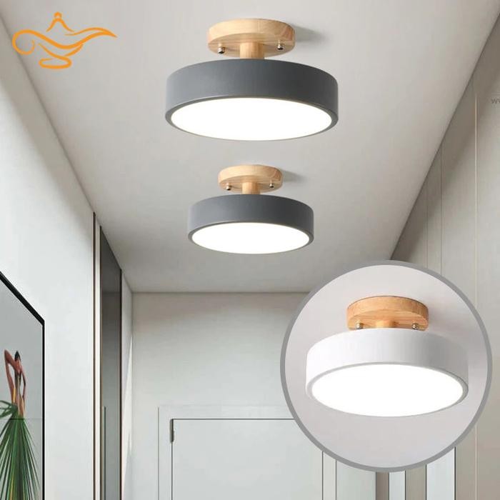 Jual Lampu Langit-langit LED 3 Warna Penuaian Bulat Macaron Ceiling ...