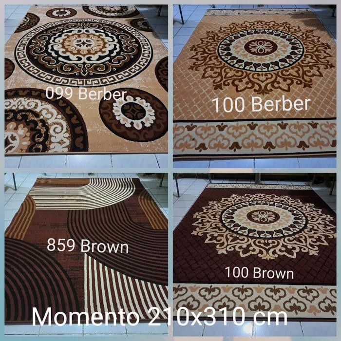 Jual VFTD Karpet Permadani Besar Jumbo Moderno Momento Coklat Cream ...